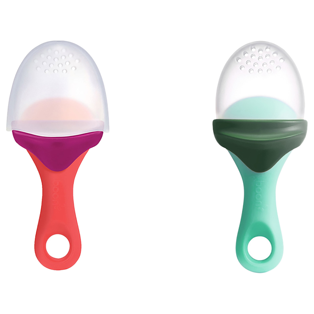 Buy Boon - Pulp Silicone Feeder - Pack of 2 - Pink/Green in UAE | Mumzworld