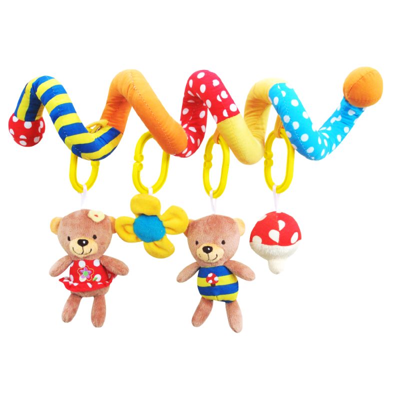 MOON - Spiral Activity Hanging Animal Toys For Stroller & Bed - Bear ...