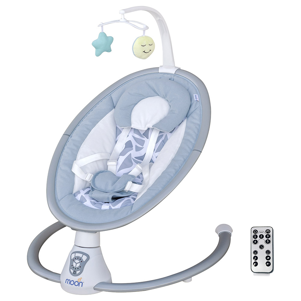 Buy Moon - Musical Baby Electric Swing - Blue in UAE | Mumzworld