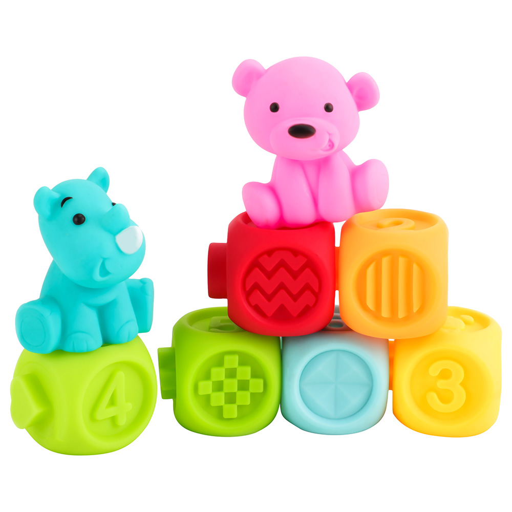 Buy Moon - Number Block Cubes & Animal Educational Toy 8pc-Set in UAE ...