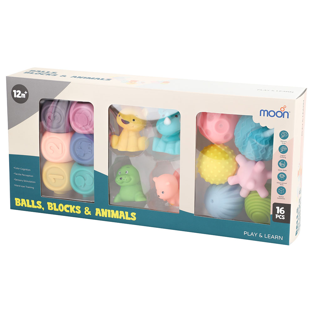 Buy Moon - Baby Educational Cubes With Number Block 16pc-Set in UAE ...