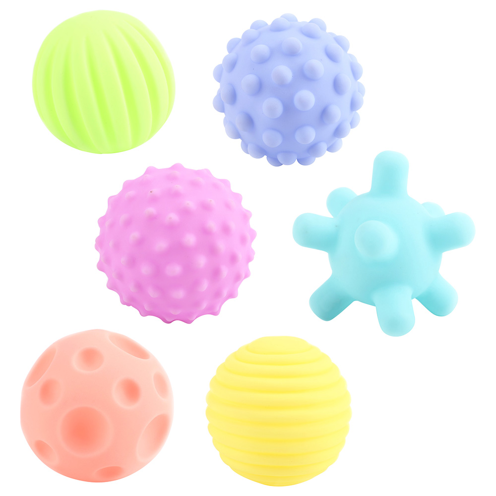 Buy Moon - Baby Soft Textured Balls 6pc-Set in UAE | Mumzworld