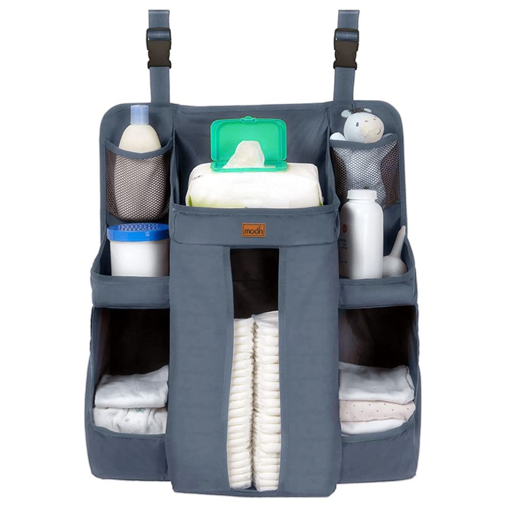 Buy Moon - Baby Crib Organizer - Light Grey in UAE | Mumzworld