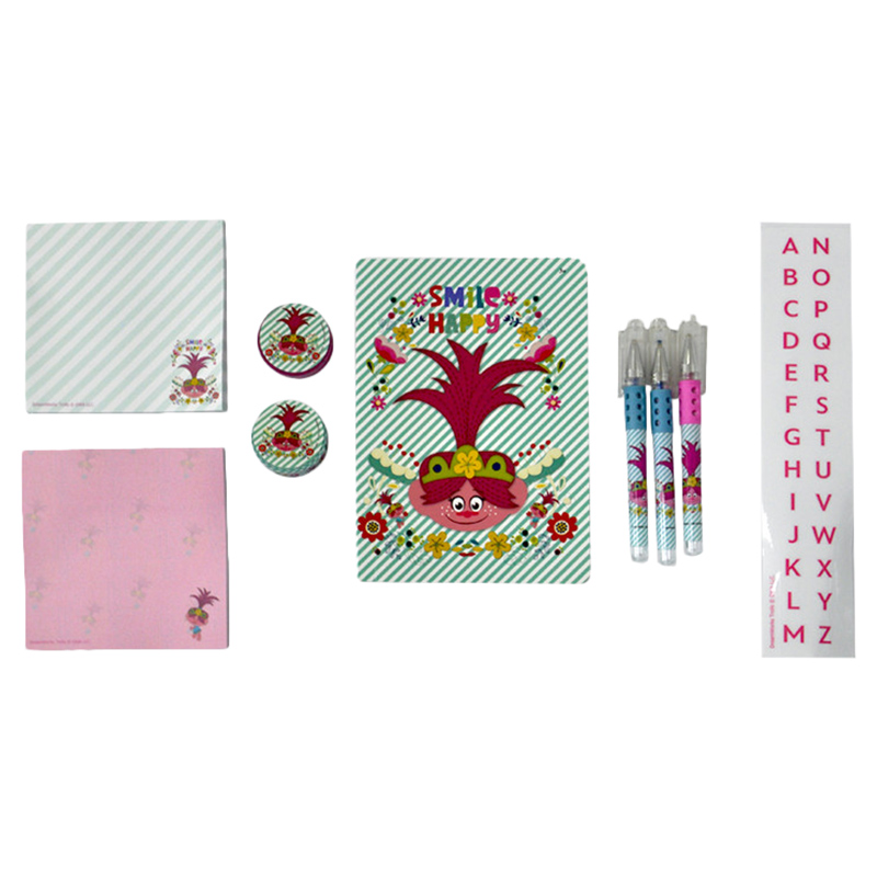 Universal Studios - Trolls Stationery Set 10pc-Set - Green | Buy at ...