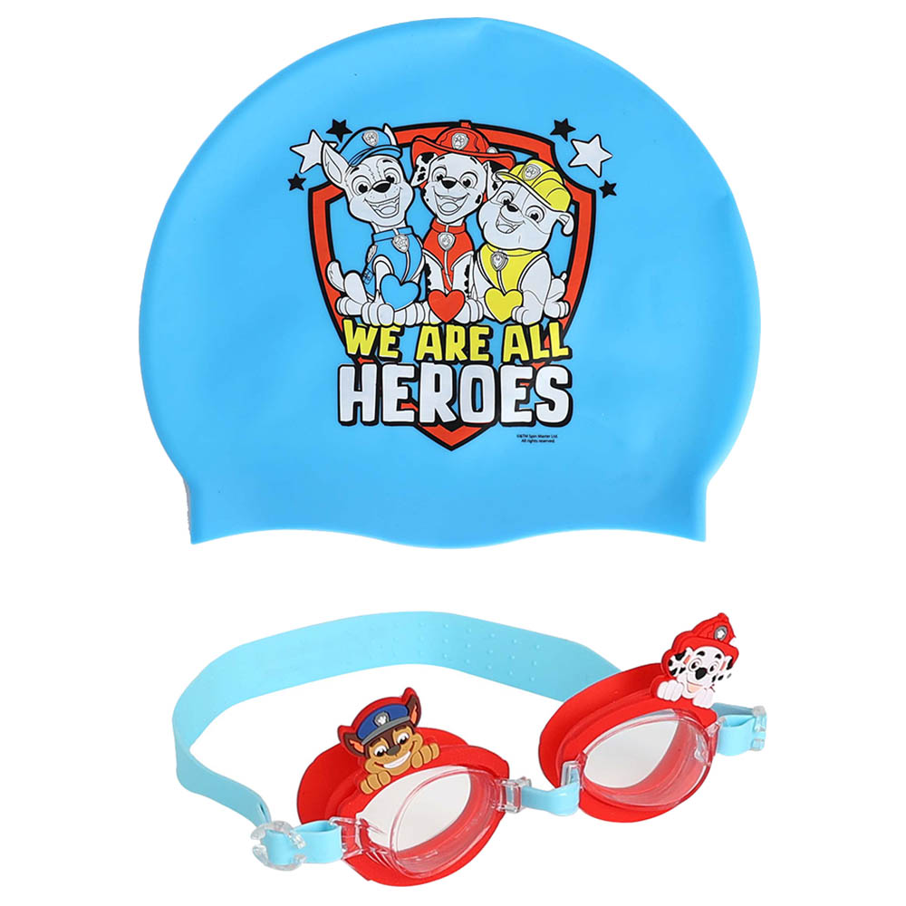 Nickelodeon - Paw Patrol Swimming Goggles W/ Swim Cap
