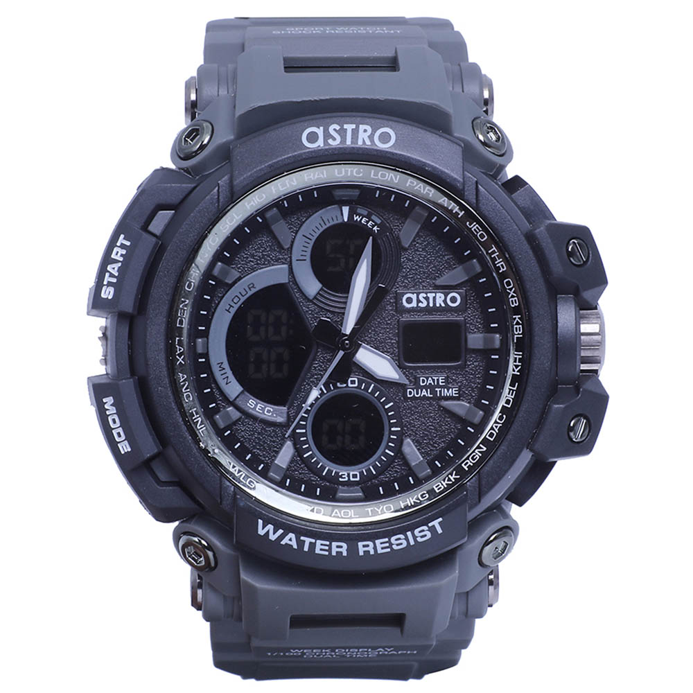 Buy Astro Mens Analog Digital Black Dial Watch 53mm Grey in UAE | Mumzworld