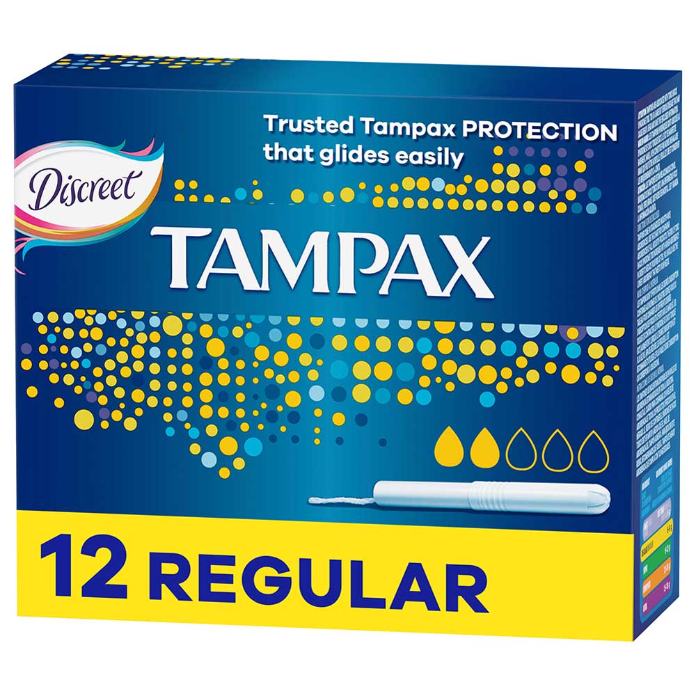 Buy Tampax - Cardboard Applicator Tampons, Regular, 12 count in UAE ...