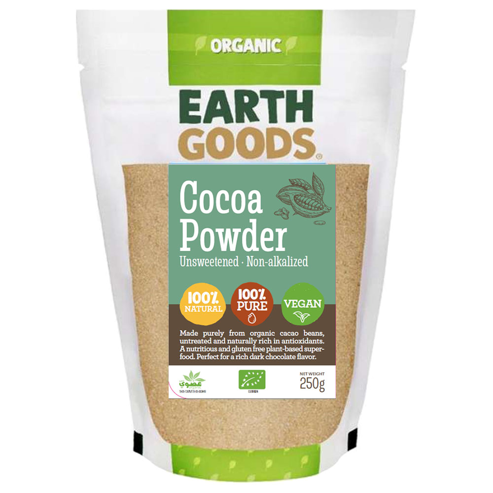 Buy Earth Goods - Organic Cocoa Powder 250g in UAE | Mumzworld