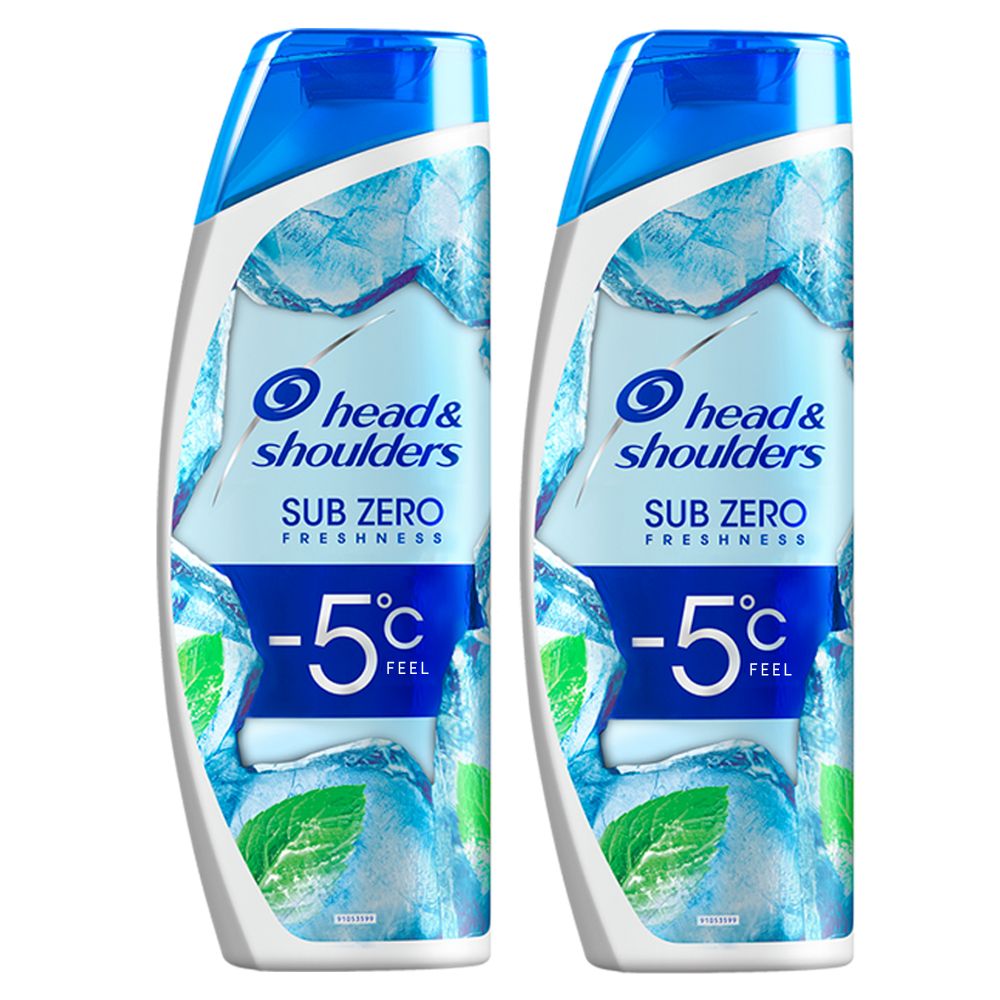 Head & Shoulders Anti-Dandruff Shampoo W/ Cooling Menthol, 400ml Dual Pack