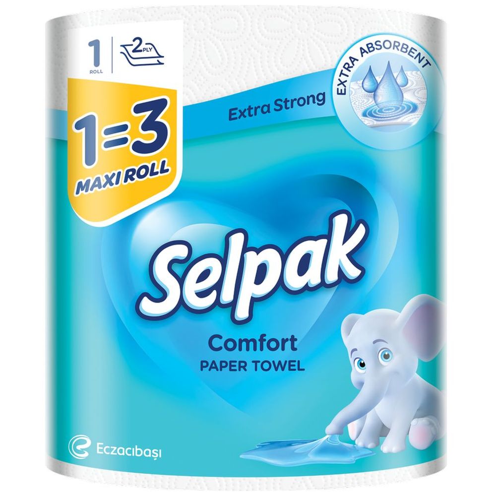 Buy Selpak - Kitchen Towel Comfort Maxi 1=3 Single Roll in UAE | Mumzworld