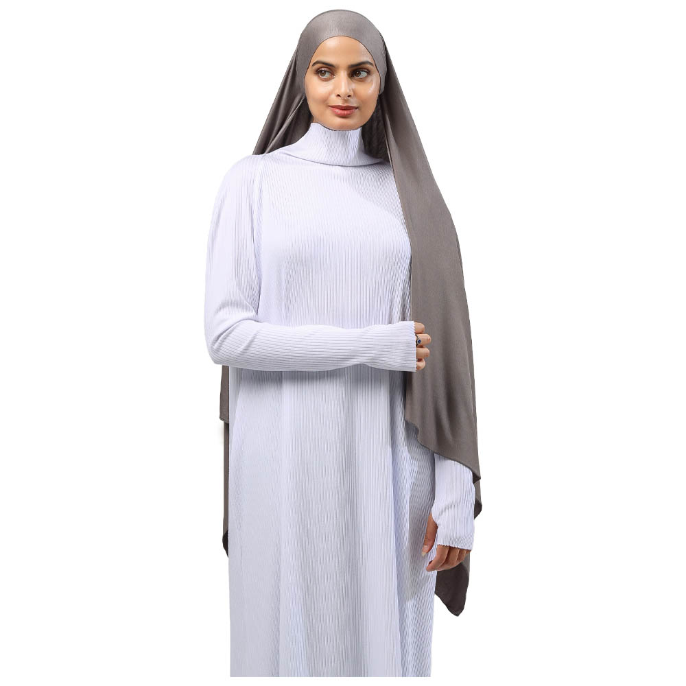 Buy The Modest Company - Maryam Stretch Cotton Hijab - Persian Grey in ...