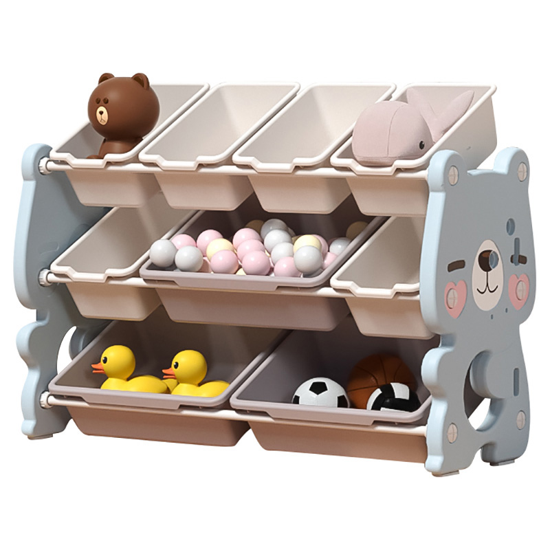 Buy Lovely Baby - Bear Storage Rack With 9 Boxes - Blue/Pink in UAE ...