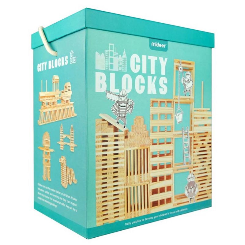 Buy Mideer - Wooden City Blocks in UAE | Mumzworld
