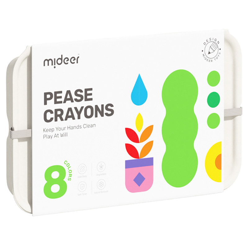 Buy Mideer - Pease Crayons - 8 Colors in KSA | Mumzworld