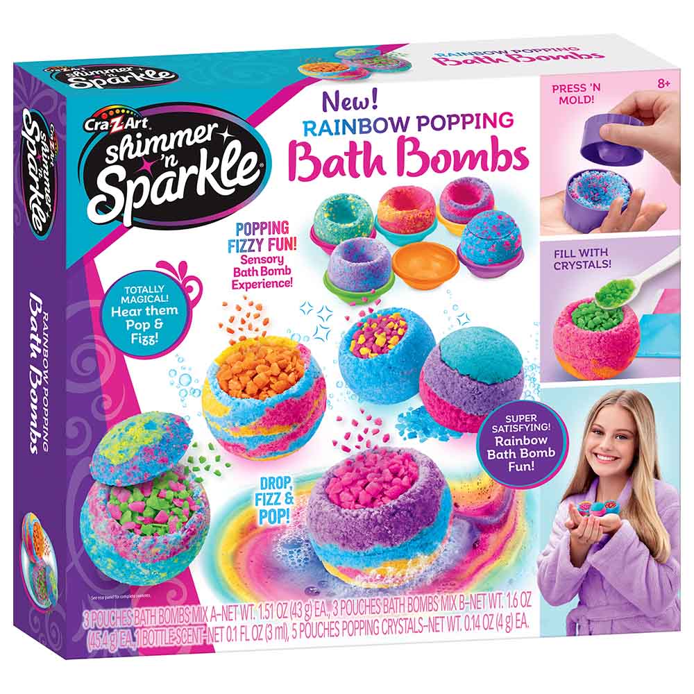 SHIMMER 'N SPARKLE - Rainbow Popping Bath Bombs