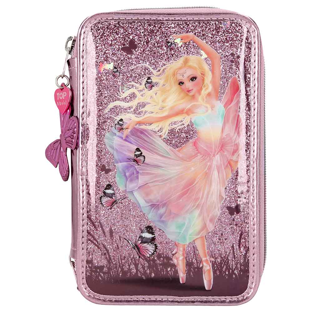 Buy Topmodel - Filled Pencil Case Triple Ballet - Pink in UAE | Mumzworld
