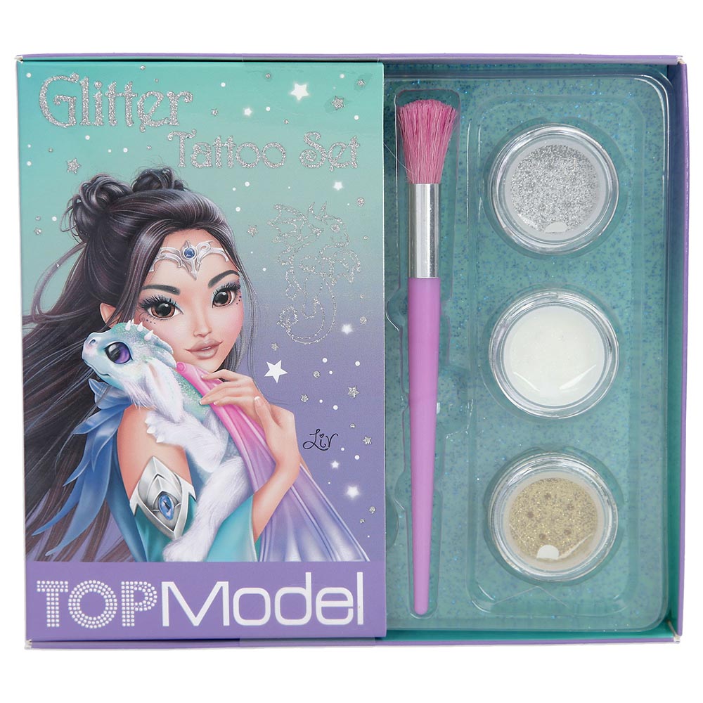 Buy Top Model - Dragon Love Glitter Tattoo Set Online | Mumzworld