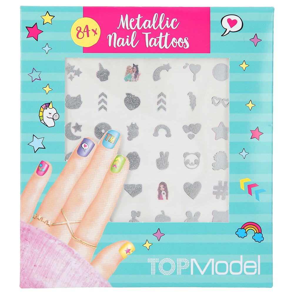 Metallic Nail Tattoos My Latest Set 🤍🖤 : R/Nails