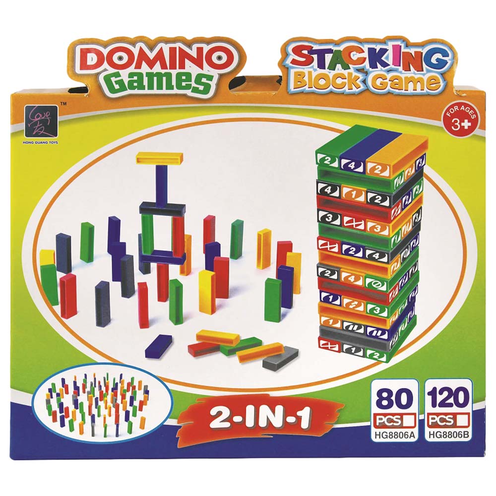 Buy UKR - 2-in-1 Stacking Block Games - 120pcs in UAE | Mumzworld