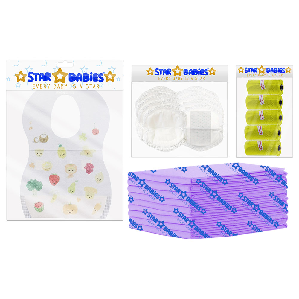 Buy Star Babies - Changing Mat with Disposable Bibs, Breast Pad ...