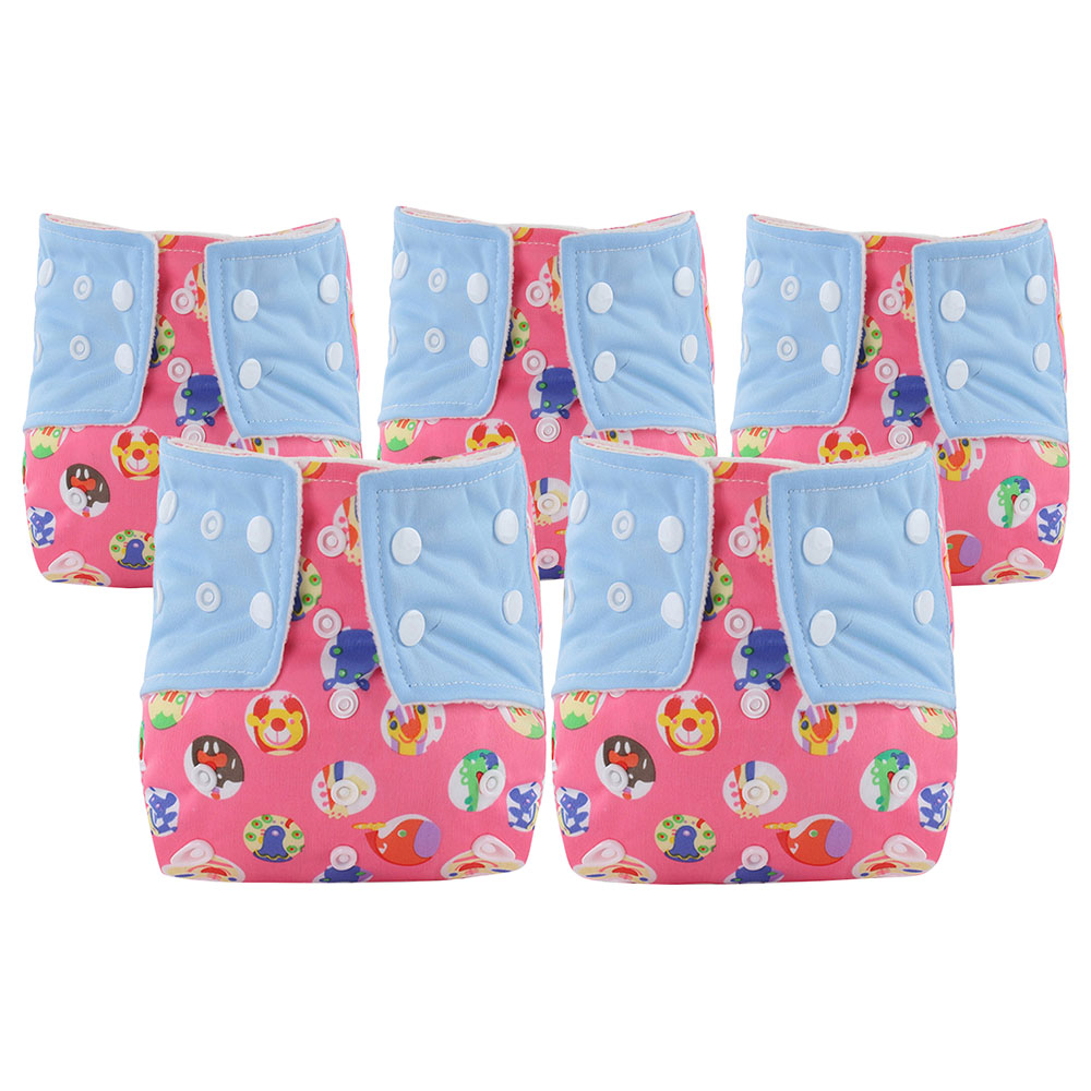 Buy Babamama - Baby Reusable Swim Diapers - Pink - Pack of 5 in UAE ...