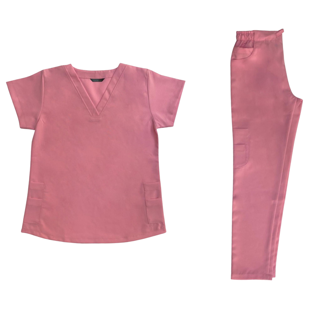 Buy Veronica - Minimatt Scrub Suit/Medical Set Uniform - Pink in KSA ...