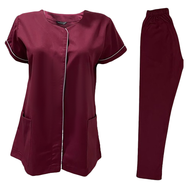 Buy Veronica - Ladies Scrub Suit/Medical Set Uniform - Maroon in UAE ...