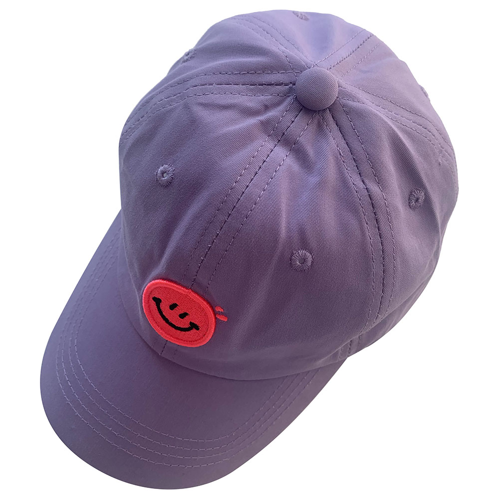 Buy The Girl Cap - Kids Cap - Purple Smiley in UAE | Mumzworld