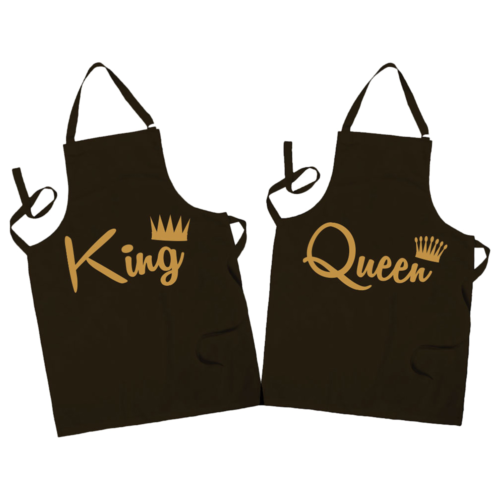 Buy Twinkle Hands - Couple Matching Apron - King Queen - Gold Online ...