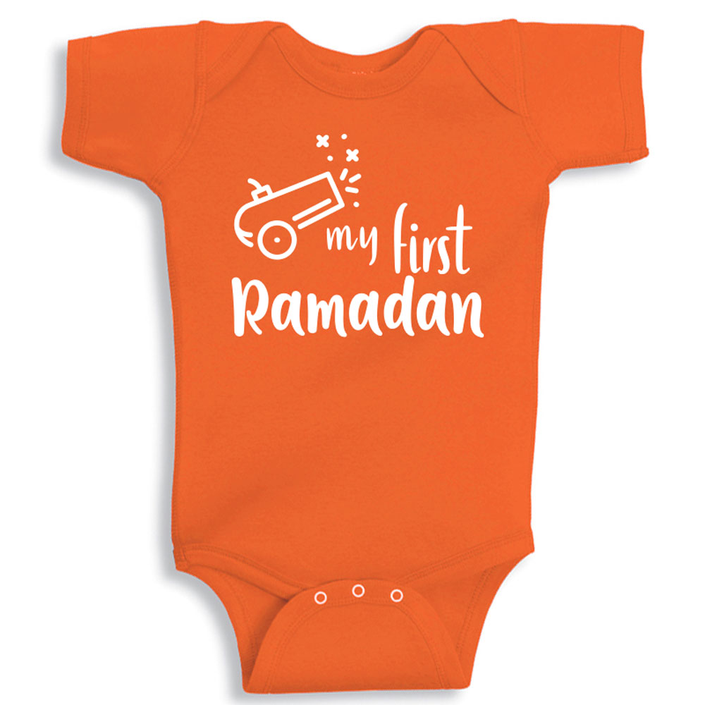 Buy Twinkle Hands - My First Ramadan Bodysuit - Orange Online | Mumzworld