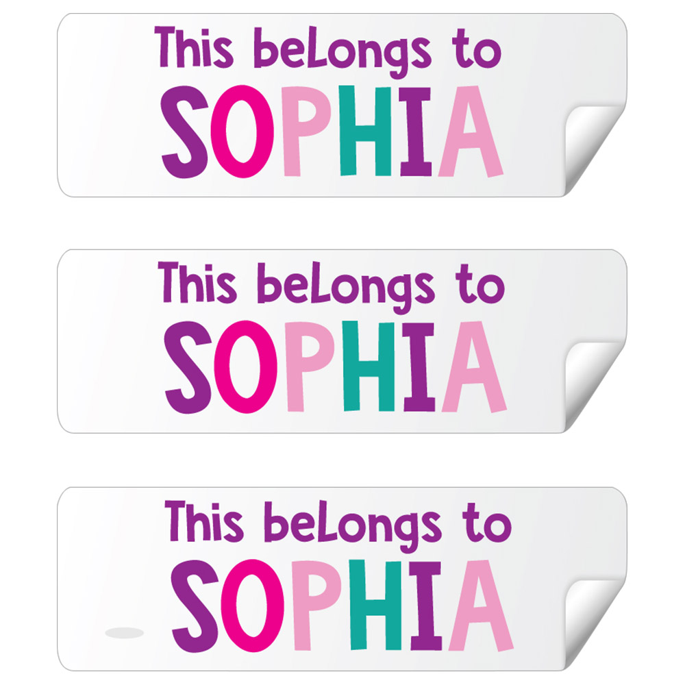 Twinkle Hands Personalized Waterproof Labels Belongs To Girl | Buy at ...