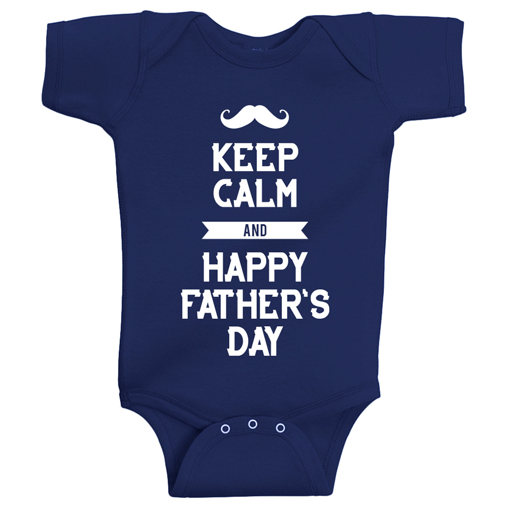 Buy Twinkle Hands - Keep Calm Happy Fathers Day Onesie - Navy in UAE ...