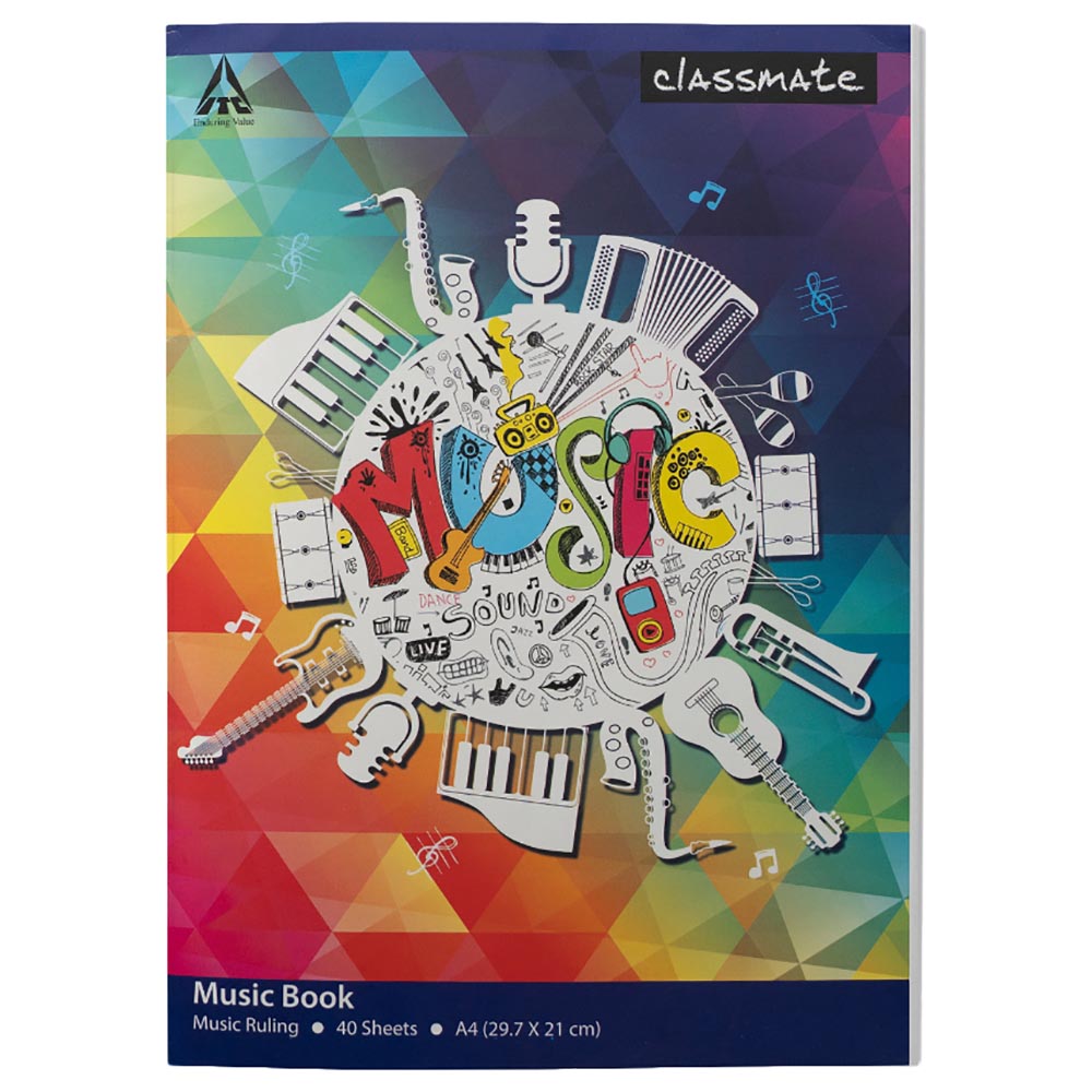 Buy Classmate - Music Notebook Music Ruling 80 Pages Pack of 6 in UAE ...