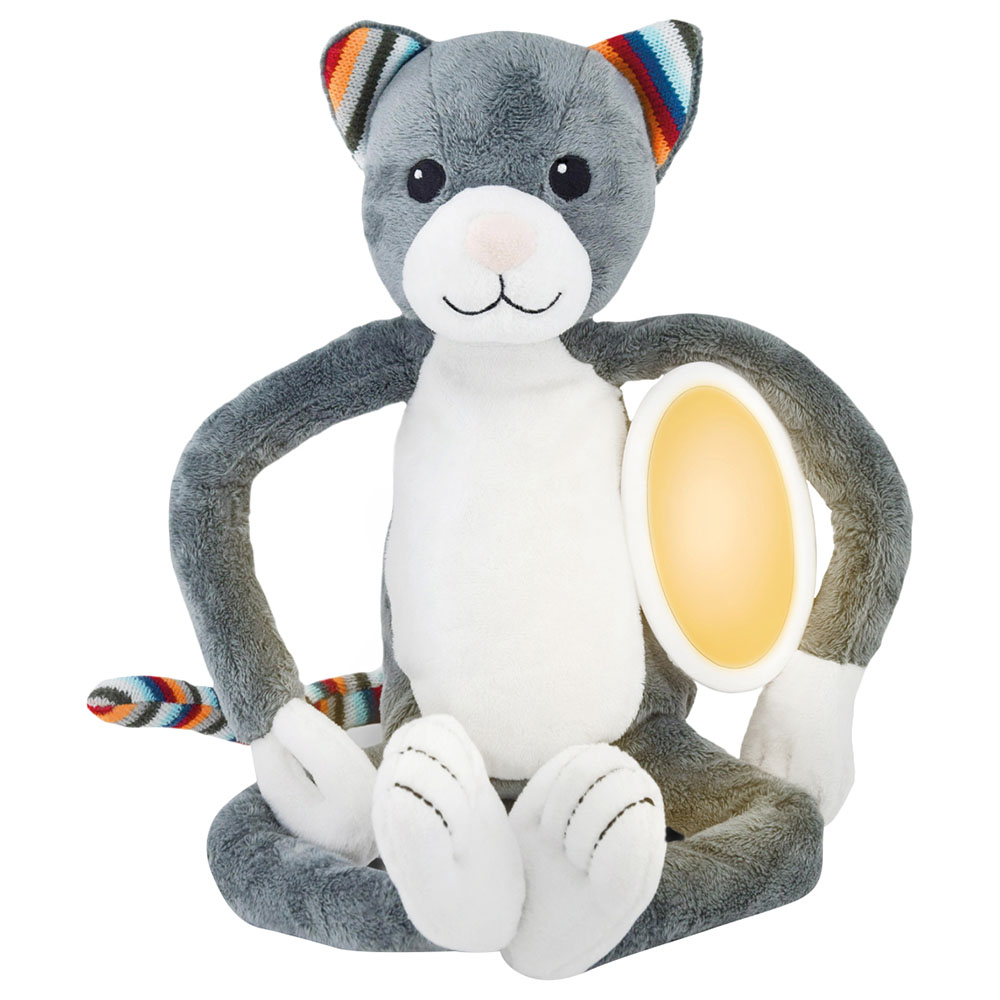 Buy ZAZU - Katie the Cat Soft Toy Nightlight - Grey in KSA | Mumzworld