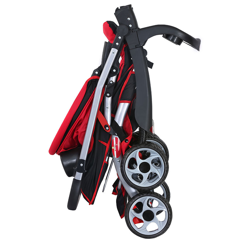 Buy Baby Plus - Red Stroller Cum Pram Reversible Handle in KSA | Mumzworld