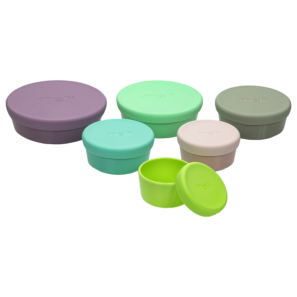 Buy Melii - Stacking & Nesting Containers with Silicone Lids - 6pc in ...